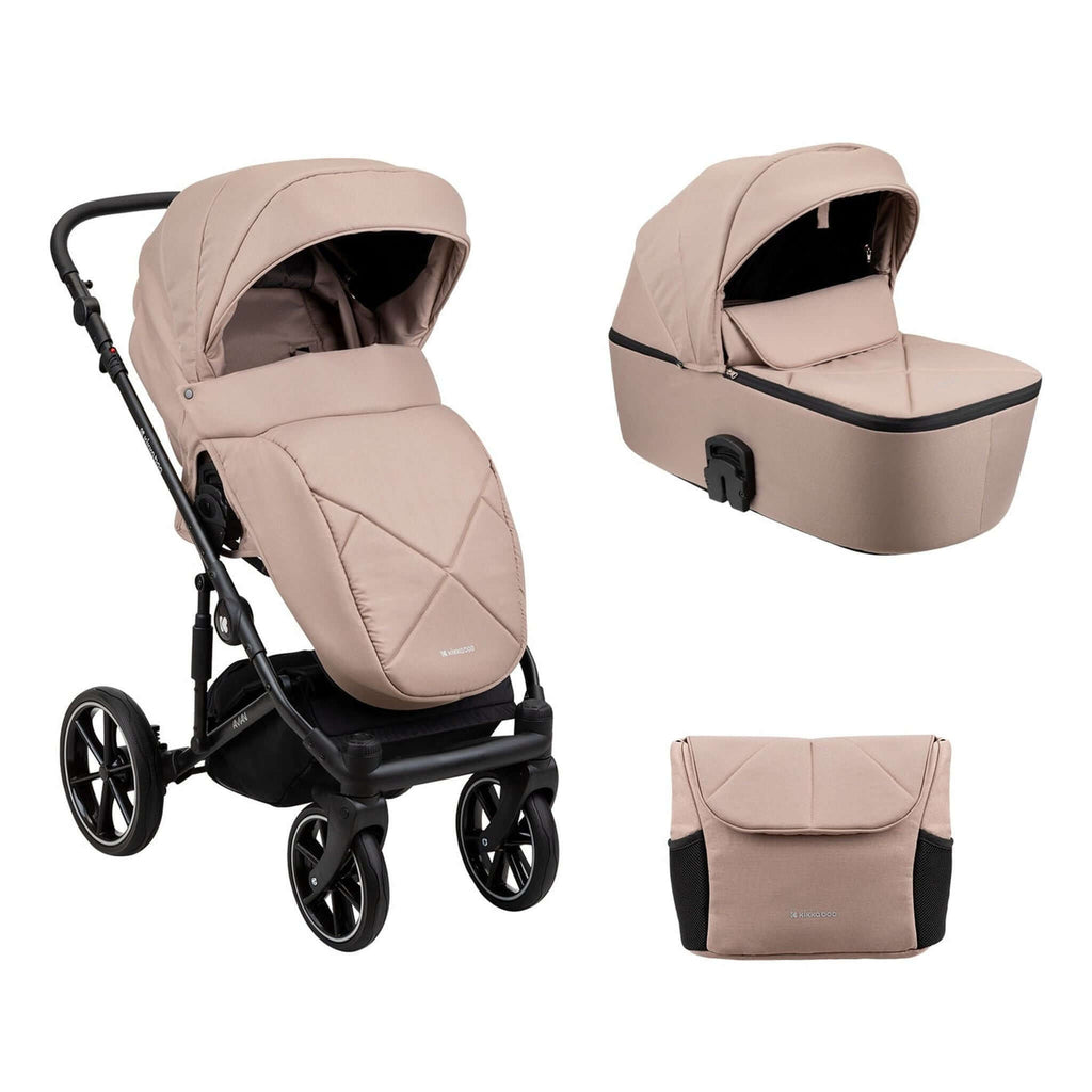 KikkaBoo Amani Stroller 2in1 with Carrycot Beige – The Tiny Toddlers